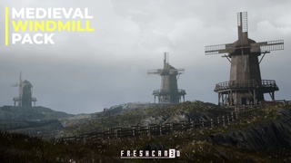 Medieval Windmill with interiors - Unreal Engine Asset